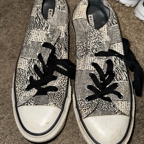 Converse | Shoes | Converse Black And White Patterned Sneakers | Poshmark
